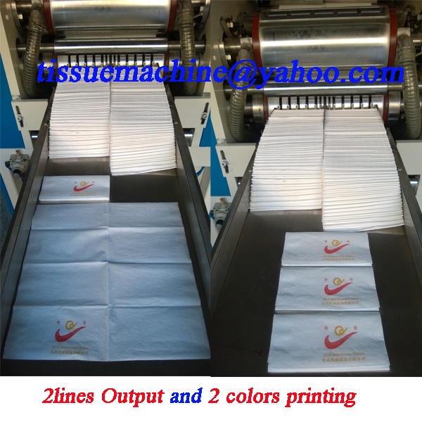 1/8 Book Fold Dinner Napkin Machine 4Lanes 2000 pc/min|China