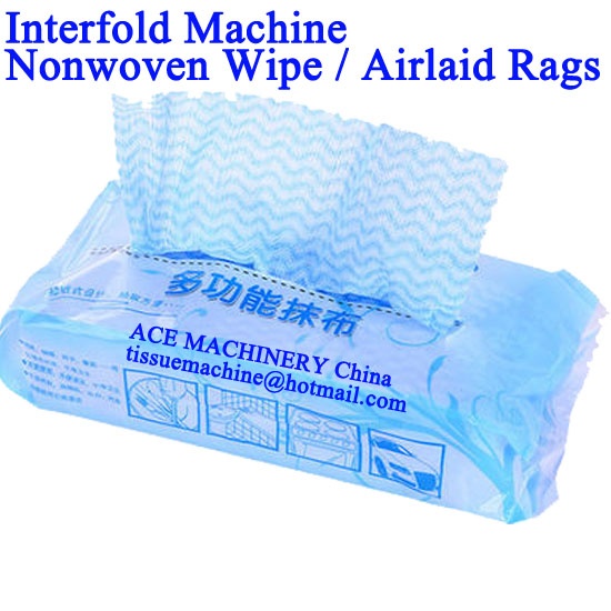 Nonwoven Airlaid Rag Cotton Pop Up Wipes Interfolder Machine